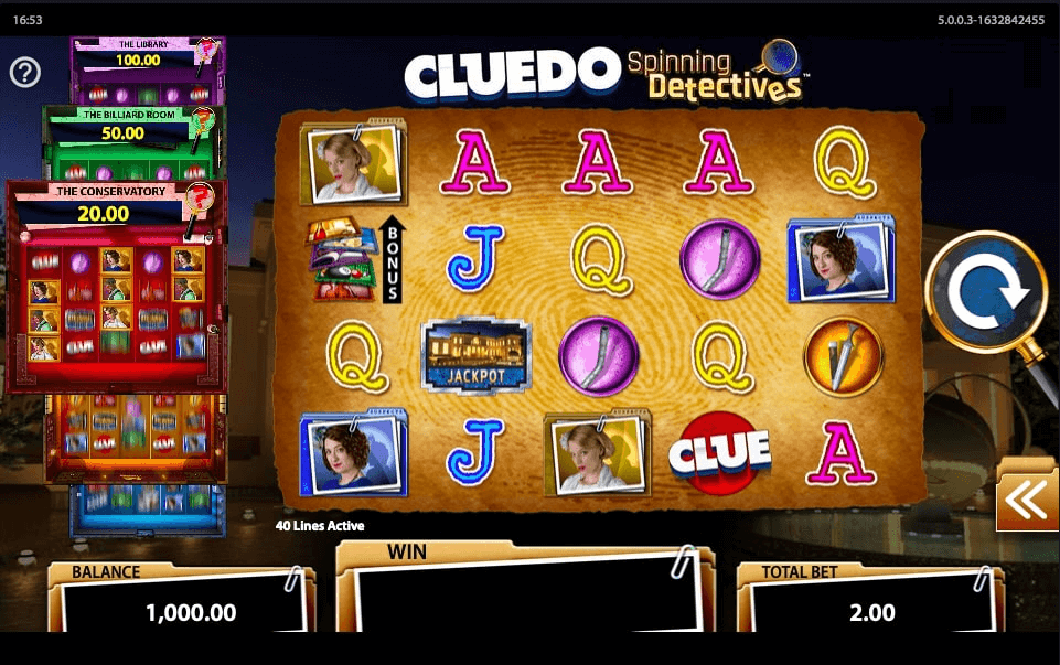 Cluedo Spinning Detectives Slot Machine Review | 96.06% RTP